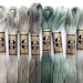 8x Green/gray DMC Flosses, Dmc Threads, DMC Kit, Dmc Set of Colors, Dmc ...