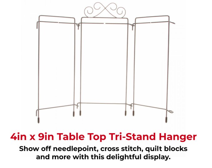 4in X 9in Table Top Tri-stand Hanger Gray or White by Ackfeld, Hangers ...