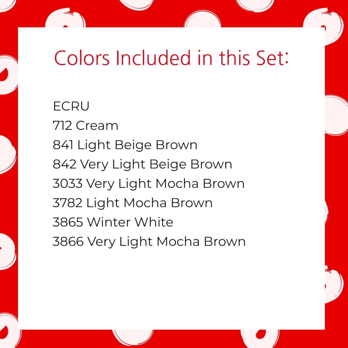 8x Brown/cream DMC Flosses Dmc Threads DMC Kit Dmc Set of - Etsy