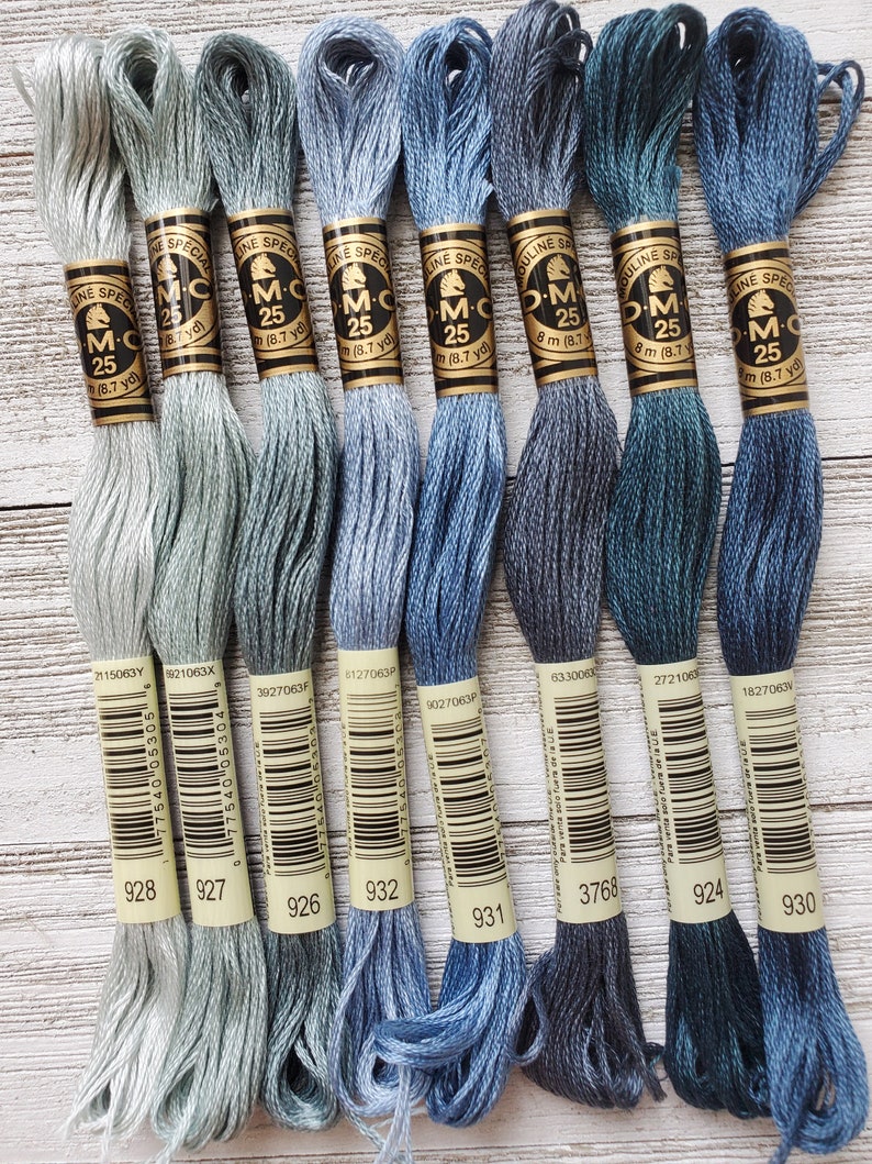 8x Grey DMC Flosses Dmc Threads DMC Kit Dmc Set of Colors - Etsy