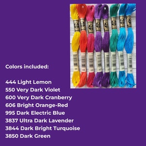 8x Bright Colors DMC Flosses,dmc Threads, DMC Kit,dmc Set of Colors ...
