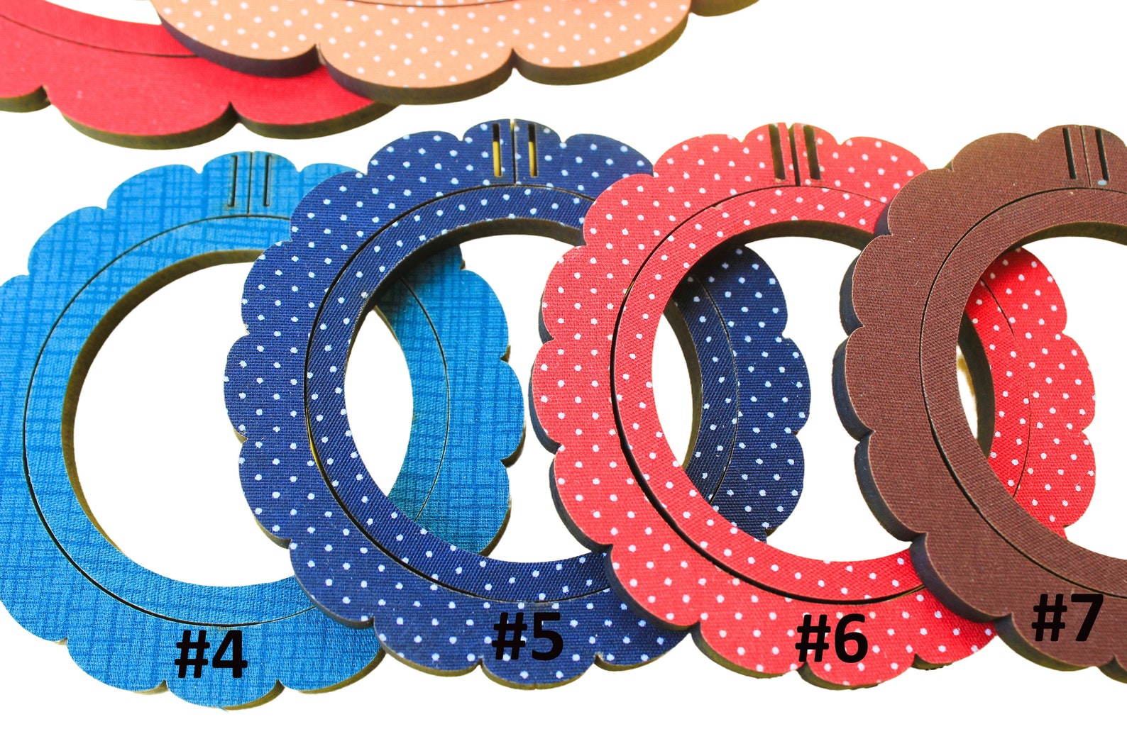 Decorative Hoops Covered With Fabric, Embroidery Hoops, Cross Stitch ...