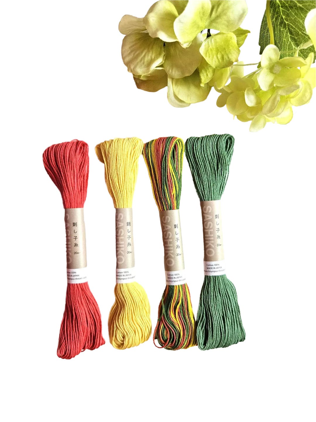 Bundle 4x OLYMPUS Sashiko Threads - 22 Yards/20 Meters Each Skein ...
