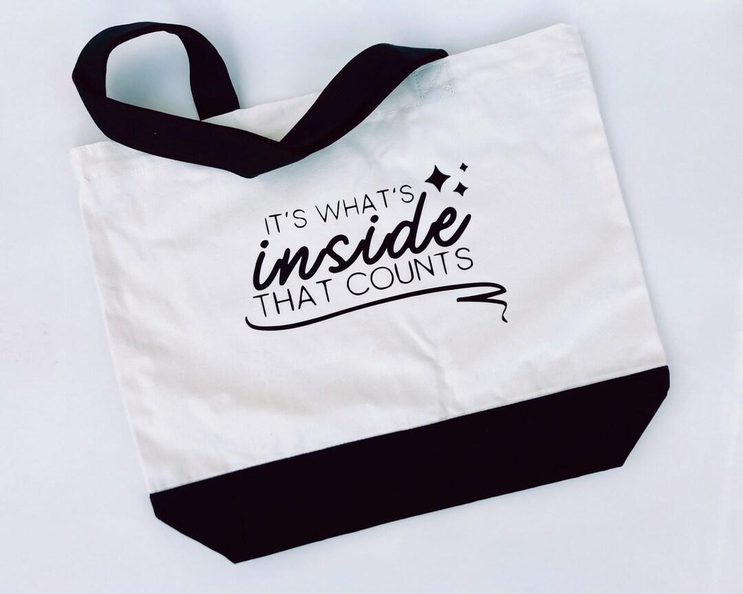 Its Whats Inside That Counts, Farmers Market Canvas Bag, Funny Tote Bag ...