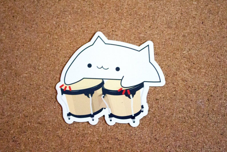 Bongo Cat Magnet Sticker | Etsy