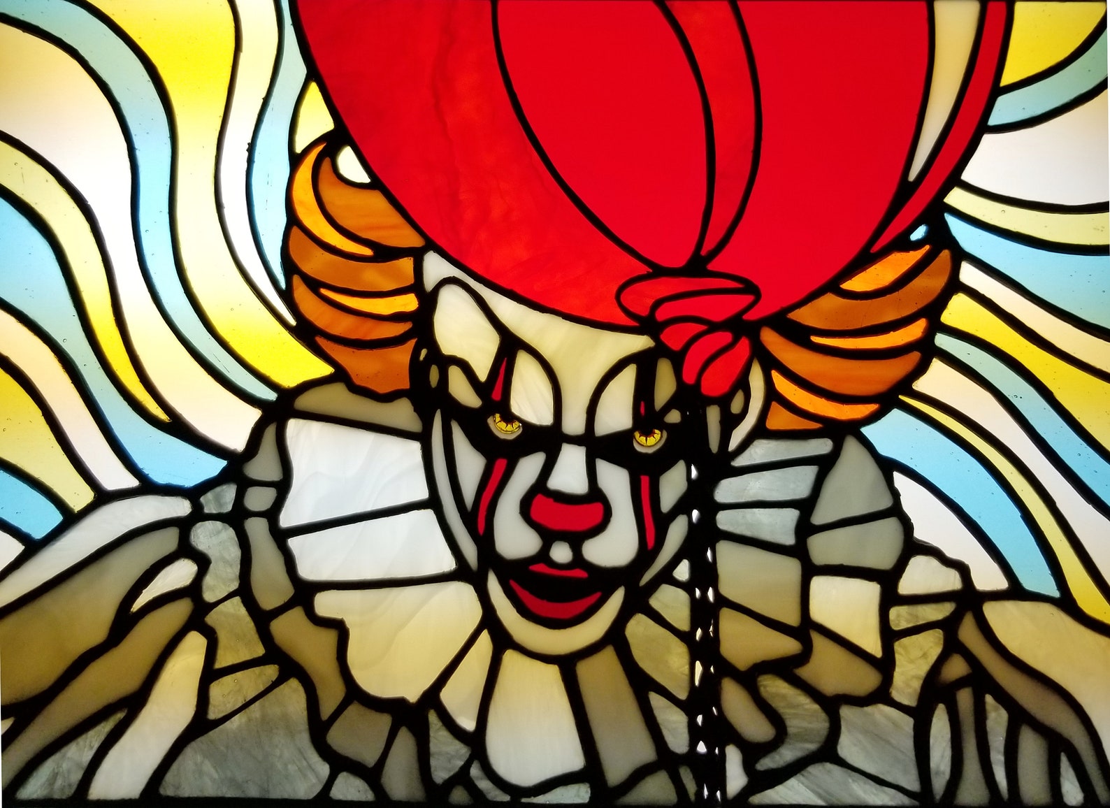 It pennywise Stained Glass Art - Etsy