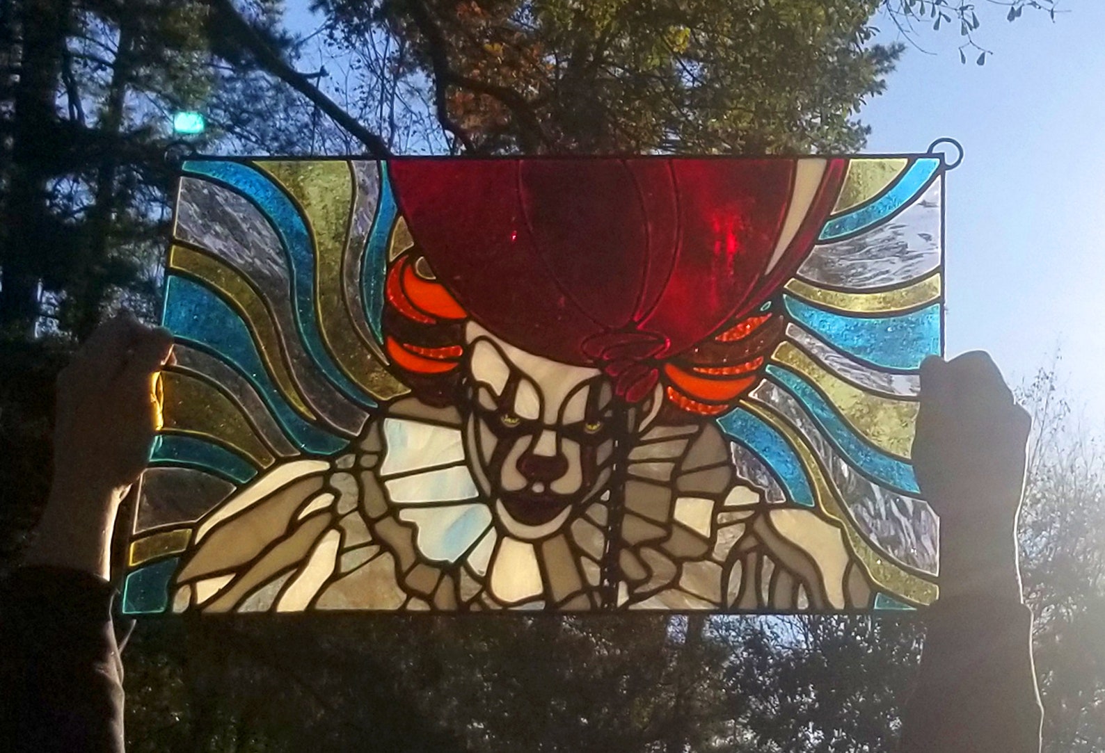 It pennywise Stained Glass Art - Etsy