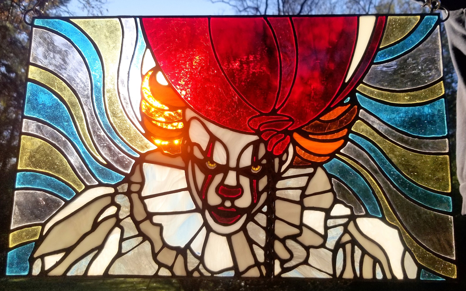 It pennywise Stained Glass Art - Etsy