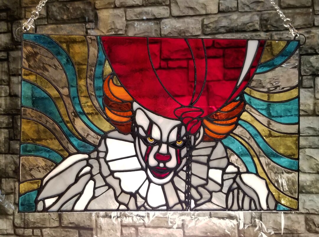 It pennywise Stained Glass Art - Etsy