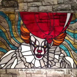 It pennywise Stained Glass Art - Etsy