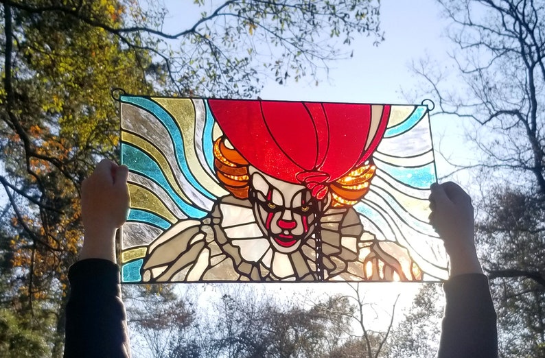 It pennywise Stained Glass Art | Etsy