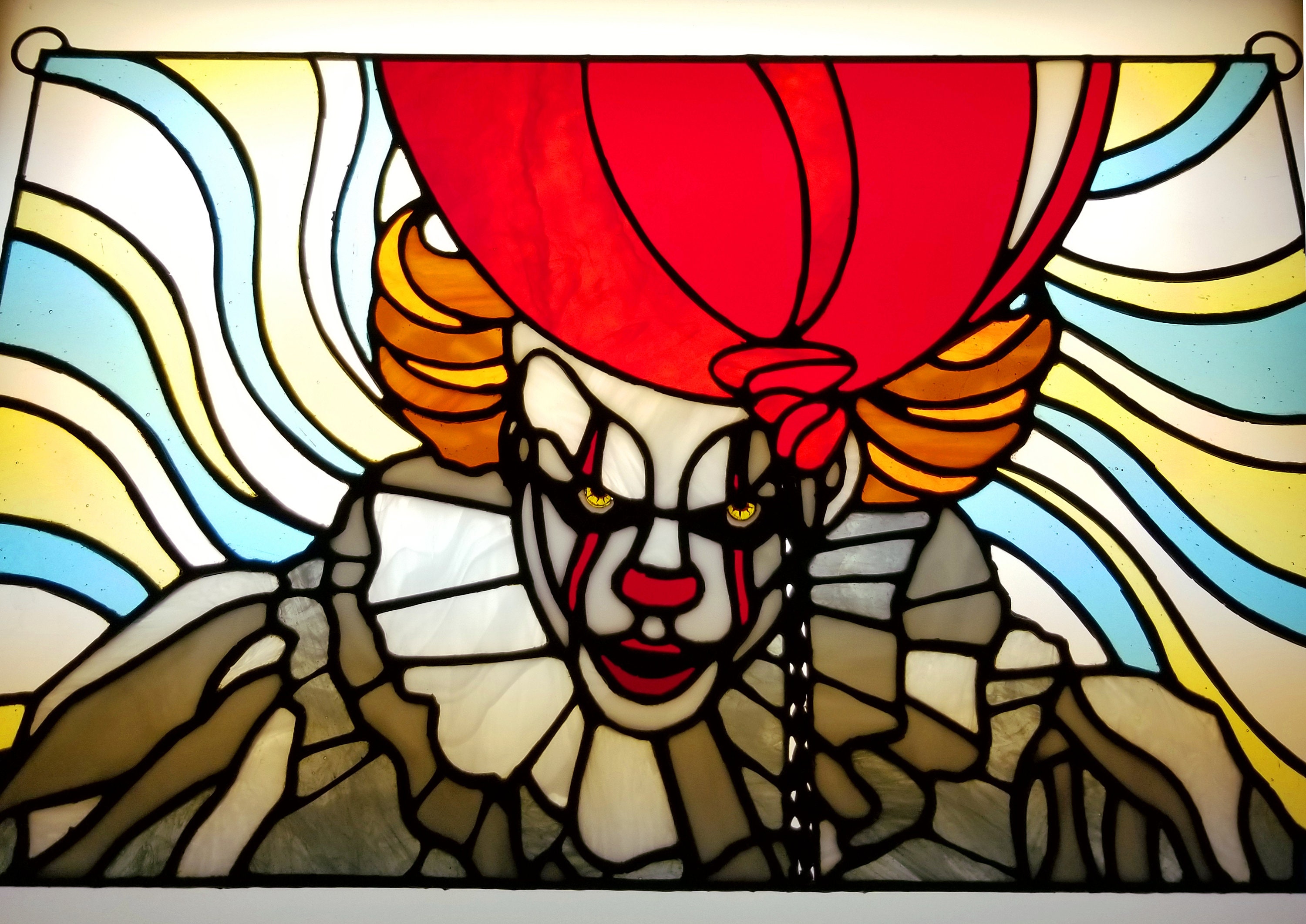 It pennywise Stained Glass Art - Etsy