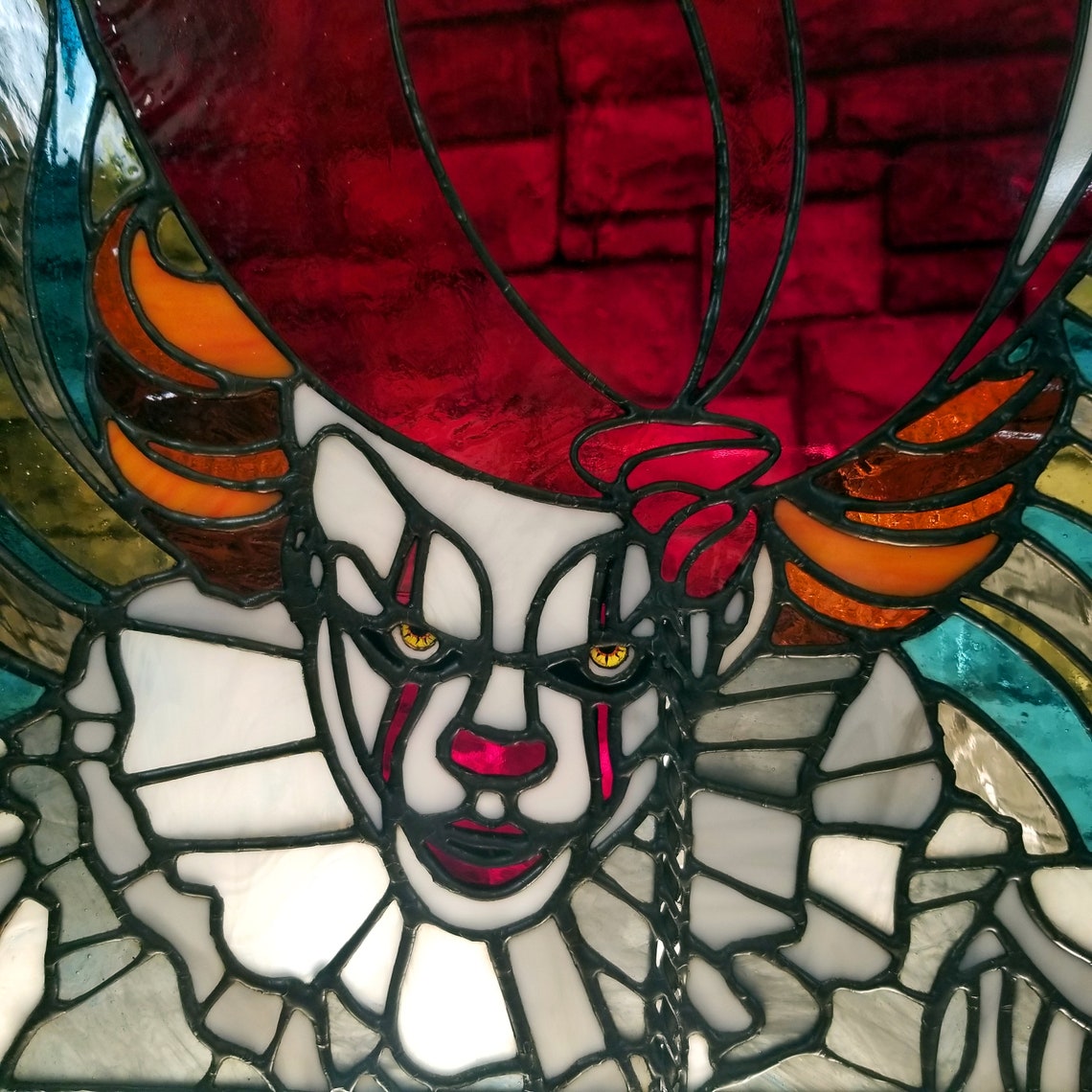 It pennywise Stained Glass Art - Etsy