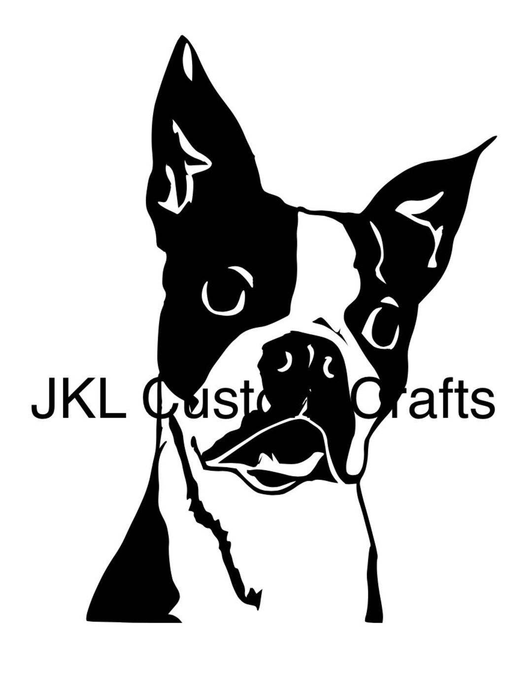 Boson Terrier Mix SVG/ Black and White Terrier SVG/ Dog Svg Ornament ...