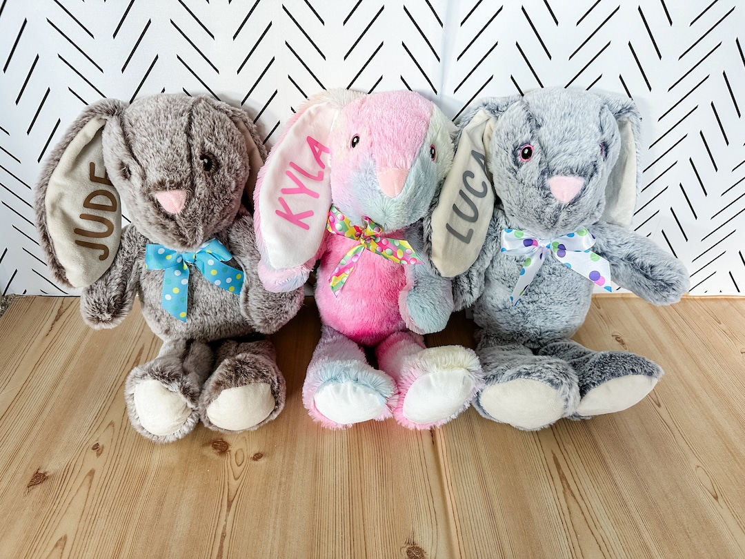 Personalized Stuffed Bunny Rabbit: Plush Easter Basket Stuffer - Etsy