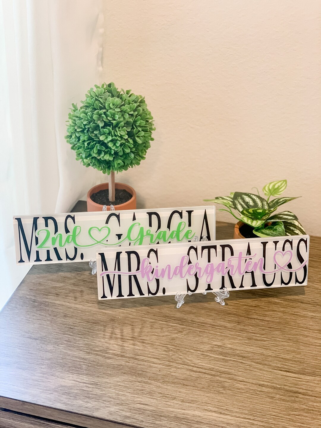 Teacher Desktop Name Plate/ Teacher Desk Name Personalized/ Teacher ...