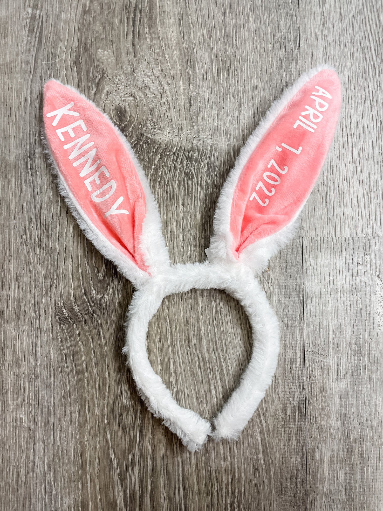 Personalized Easter Bunny Ears Headband/ Plush Easter Bunny Ears ...