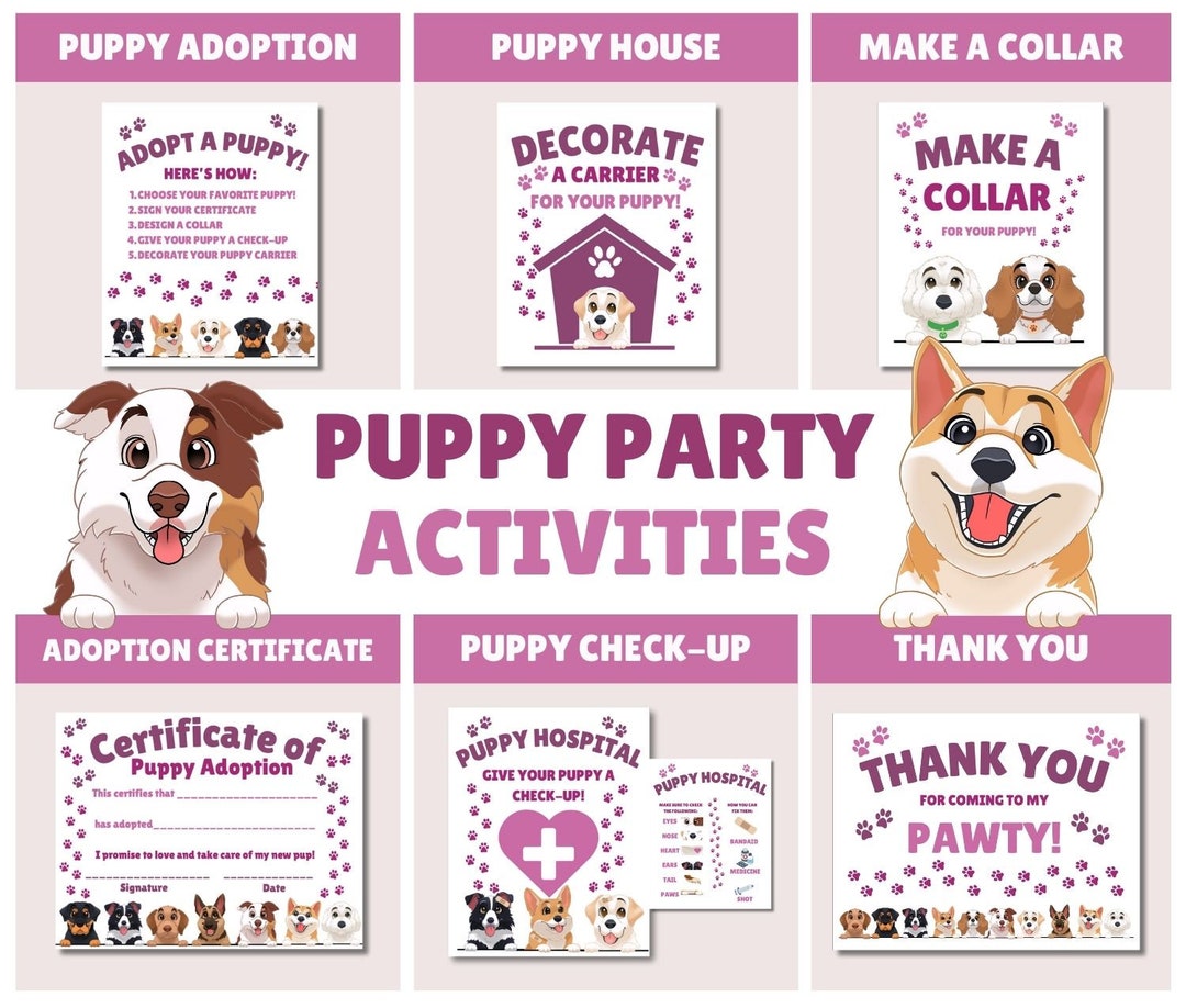 Adopt a Puppy Party Games: Pet Adoption Station (INSTANT DOWNLOAD) - Etsy