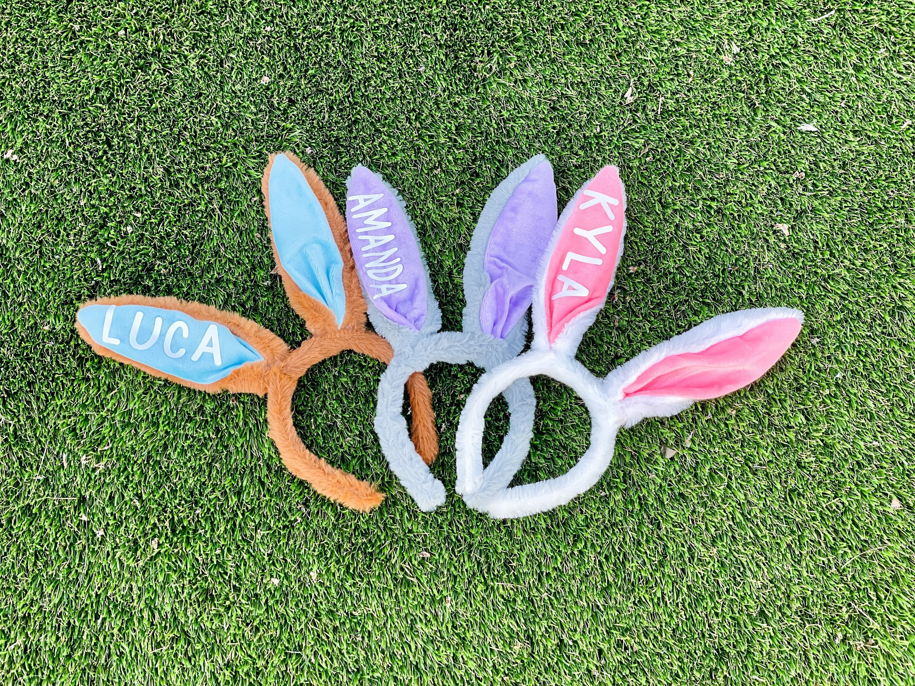 Personalized Easter Bunny Ears Headband/ Plush Easter Bunny Ears ...
