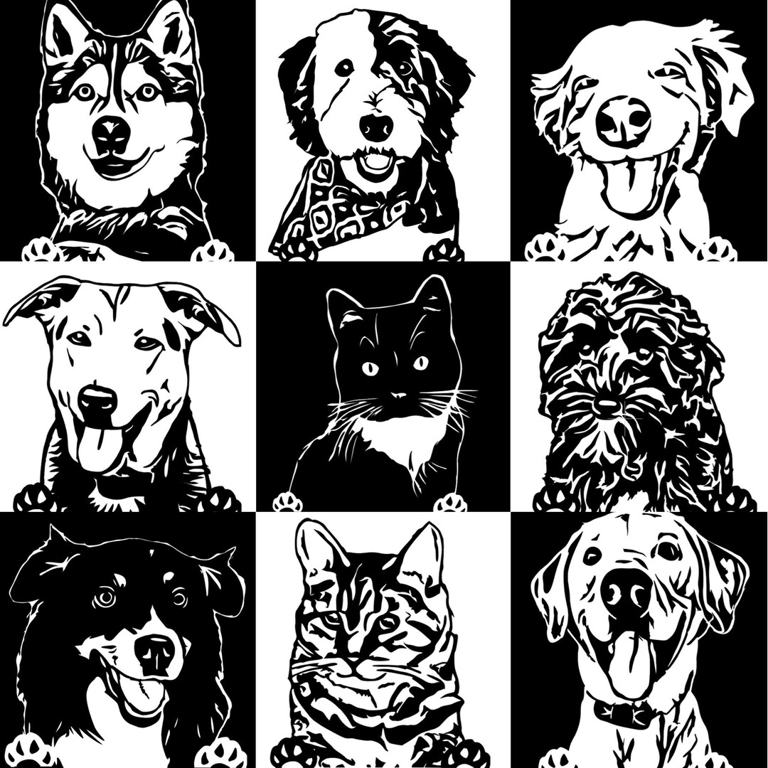 Custom Pet Vinyl Decal From Photo, Laptop Dog Sticker, Cat Car Window ...