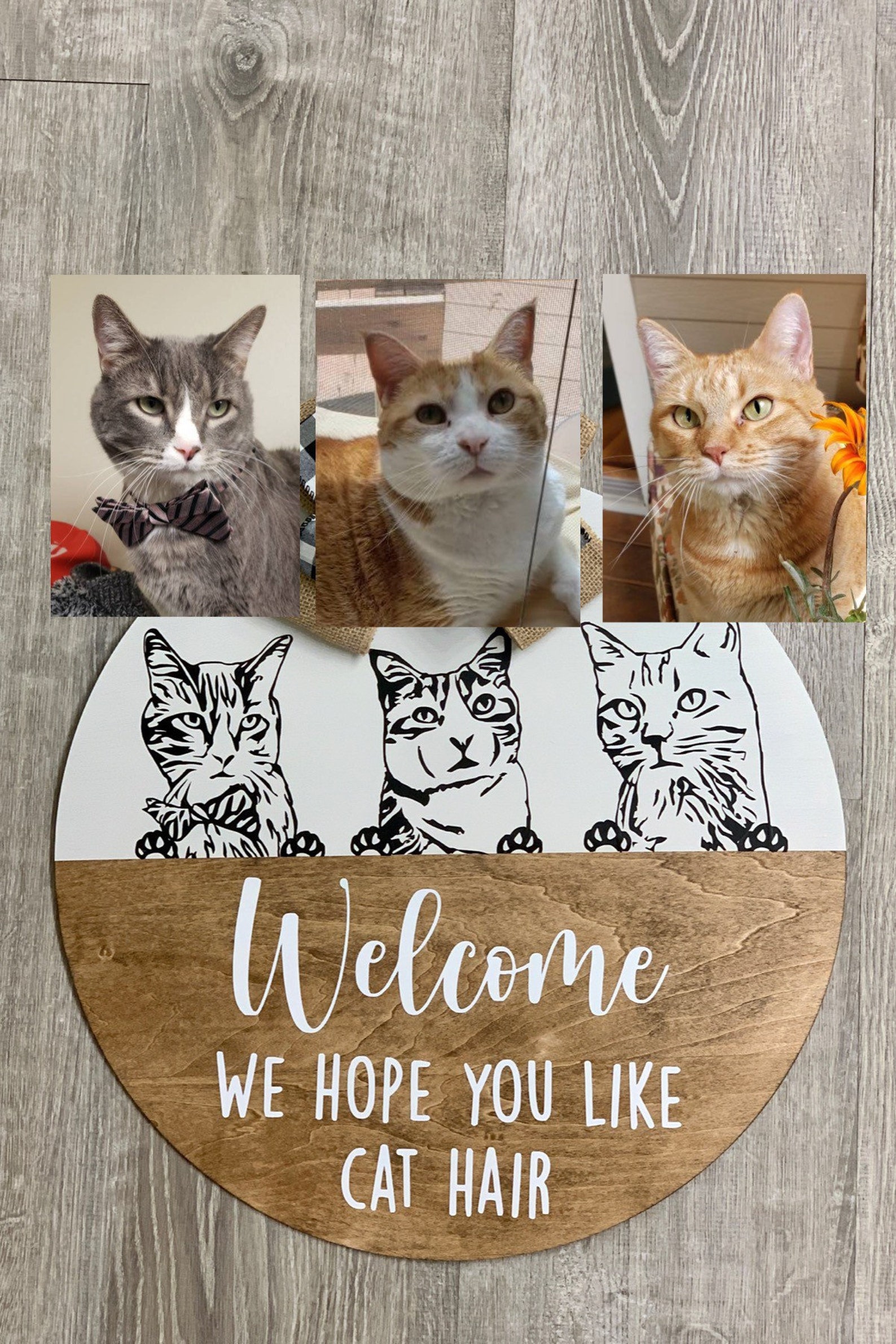 Personalized Pet Welcome Sign, Interchangeable Bow Door Hanger - Etsy