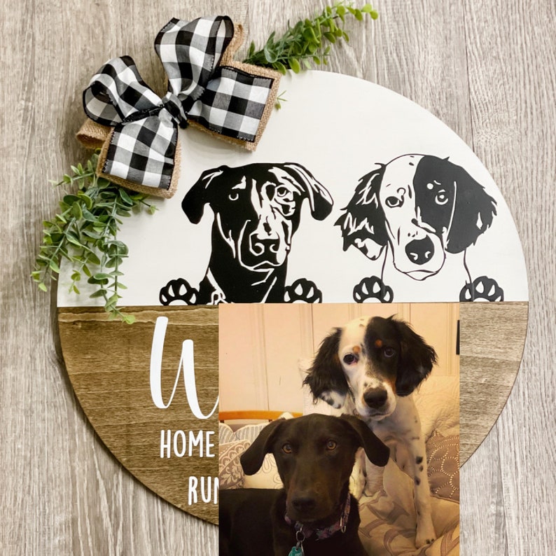 Pet Welcome Sign/ Pet Door Sign/ Dog Door Sign/pet Portrait - Etsy