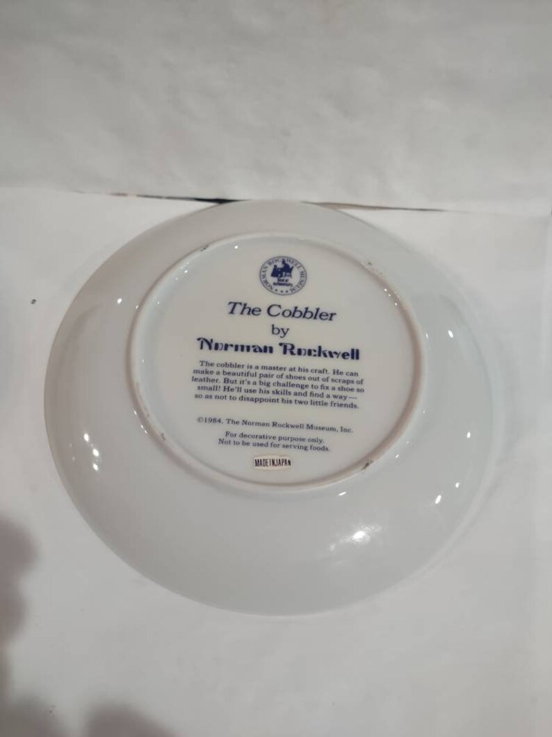 Norman Rockwell the Cobbler Collector's Plate - Etsy