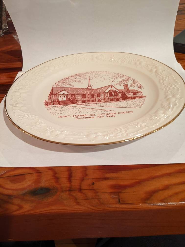 Lutheran Church Collectors Plate Trinity Evangelical Runnemede New ...