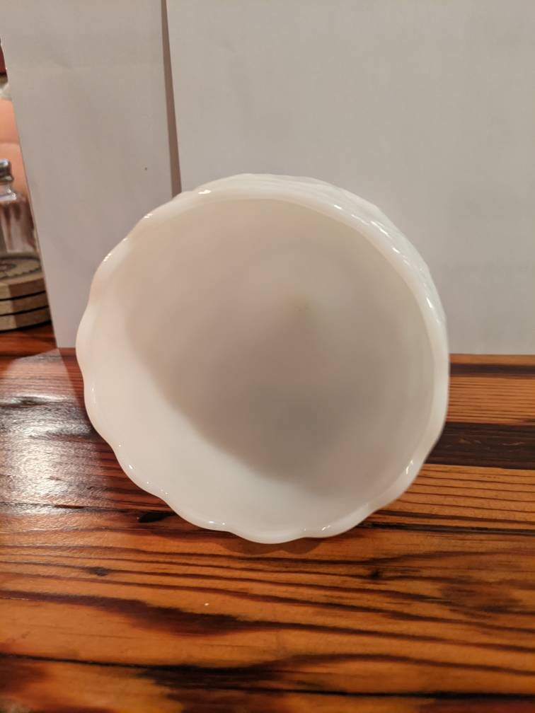 Vintage Milk Glass Textured Quilted Diamond Pattern With - Etsy UK