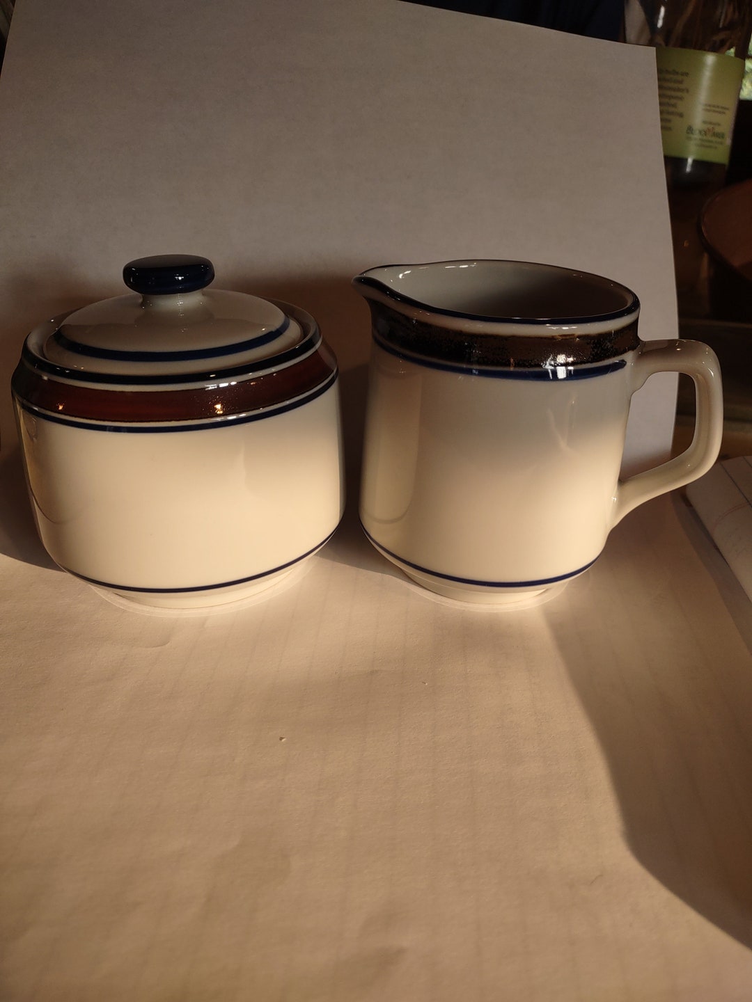 Salem Stone Ware Georgetown Cream and Sugar Bowl Vintage - Etsy