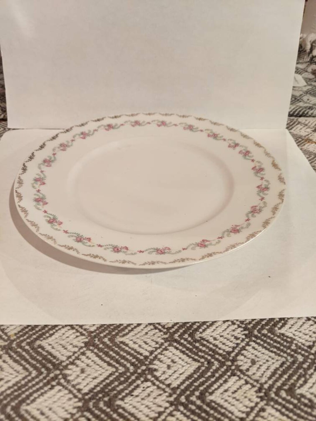 Weimar German Porcelain Plate With Floral Pattern and Decorative Gold ...