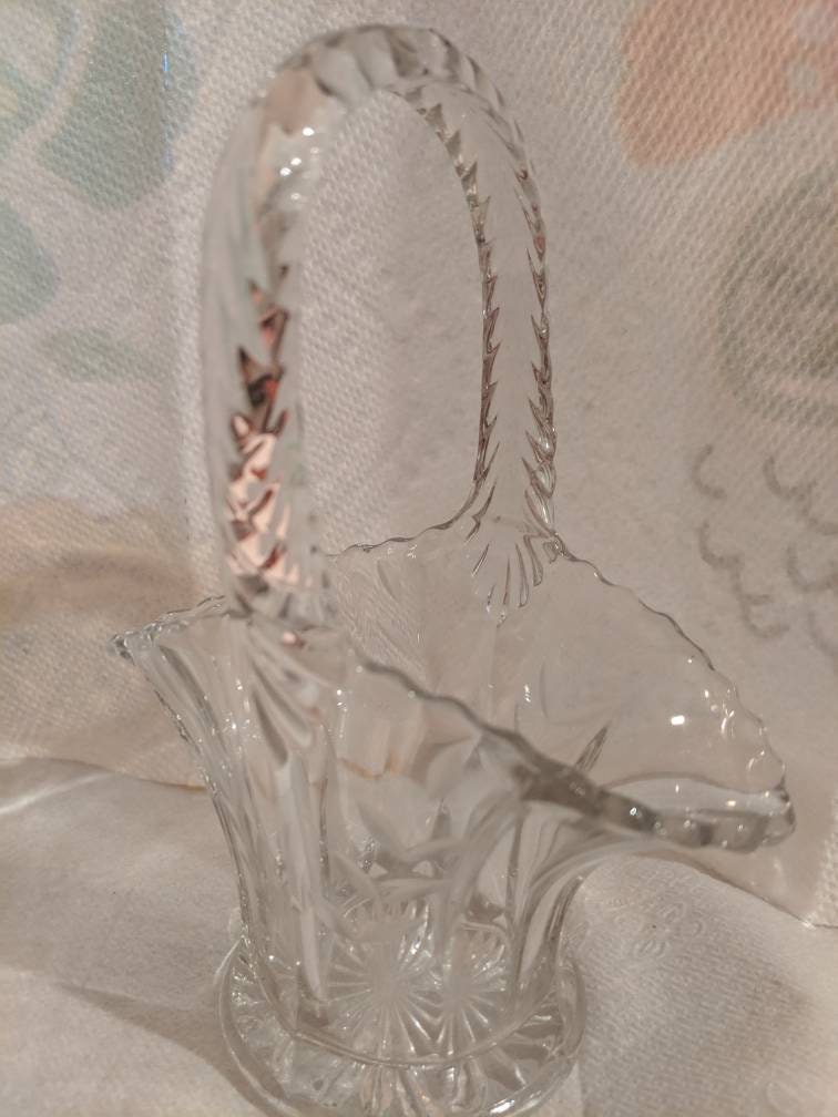 Vintage Crystal Wedding Basket - Etsy