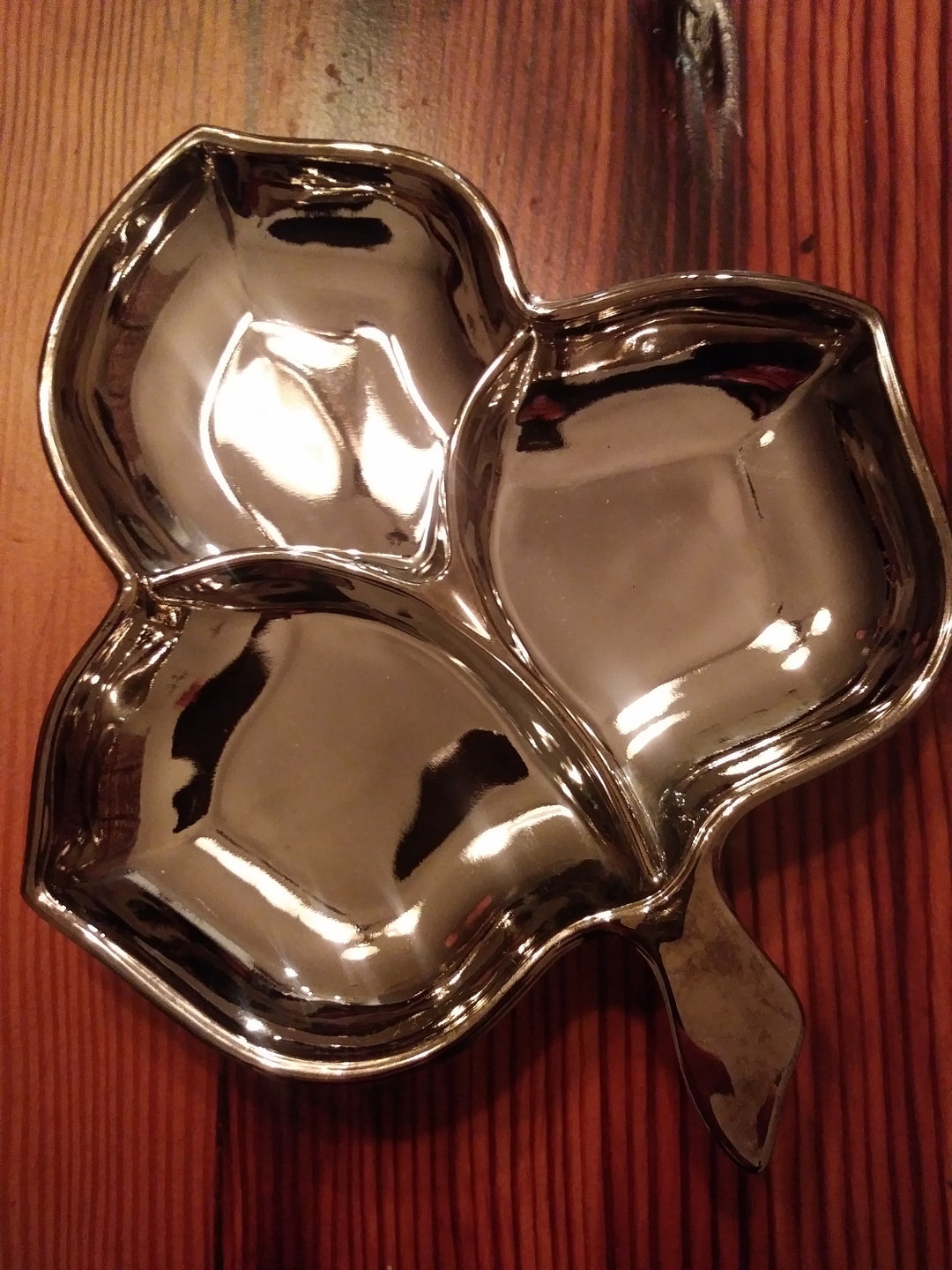 Hazel Atlas Mercury Lusterware Maple Divided Dish - Etsy