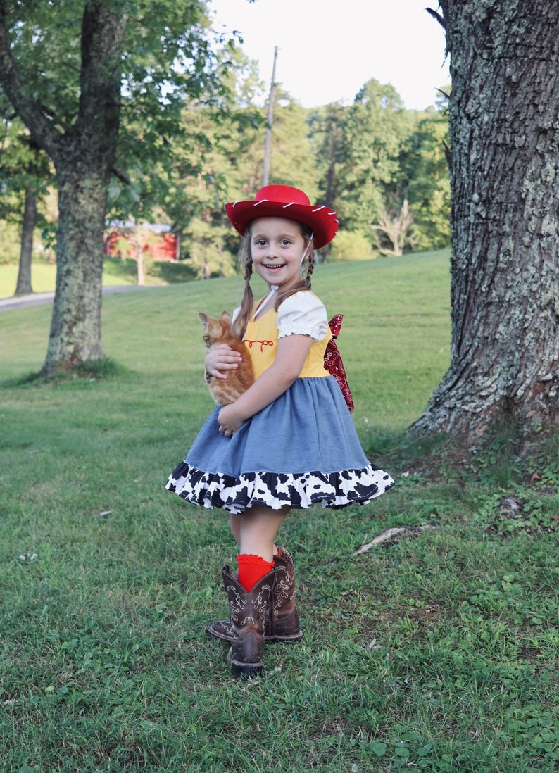 Girls Jessie Costume Jessie Dress Toy Story Dress Cow Girl - Etsy