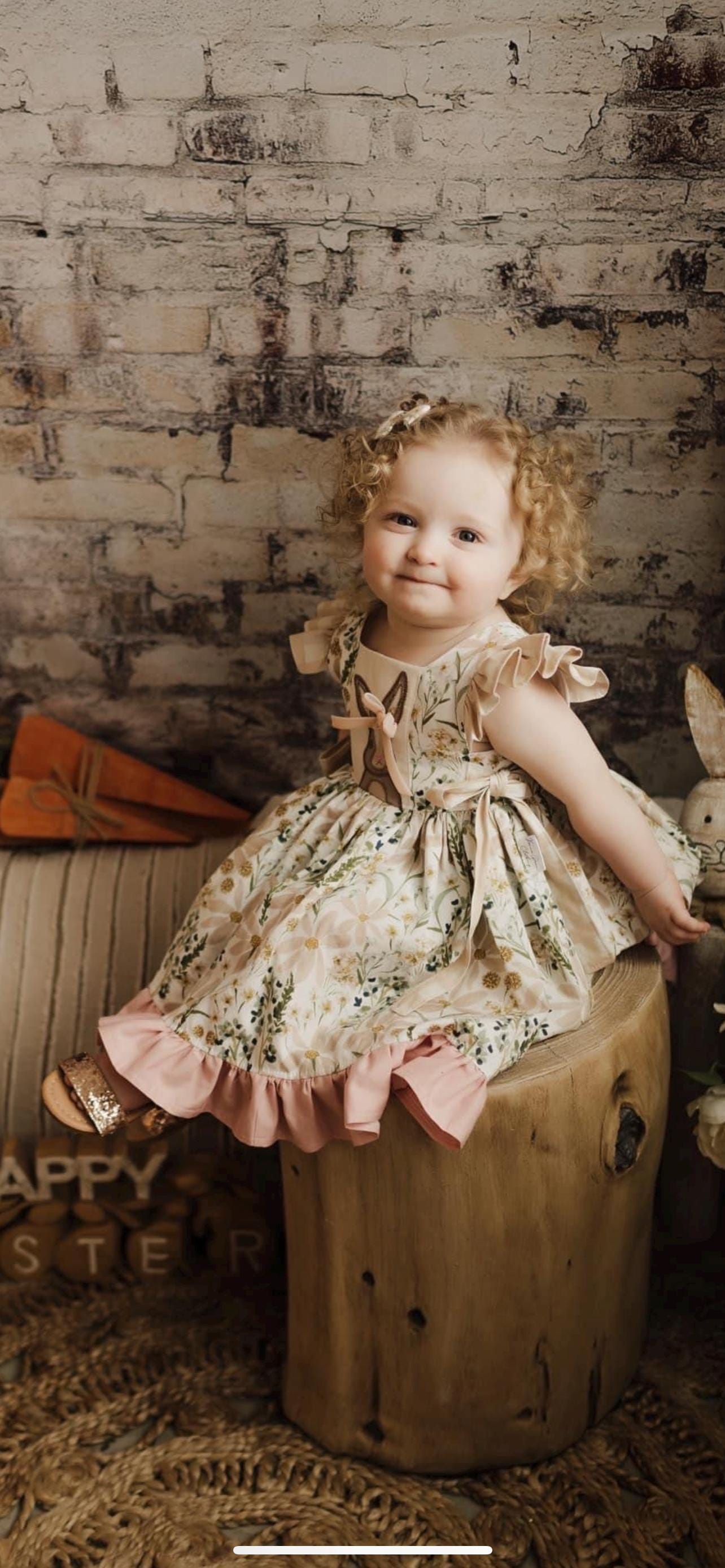 Easter Dress and Matching Bow, Easter Dress, Girls Dress, Baby Dress ...