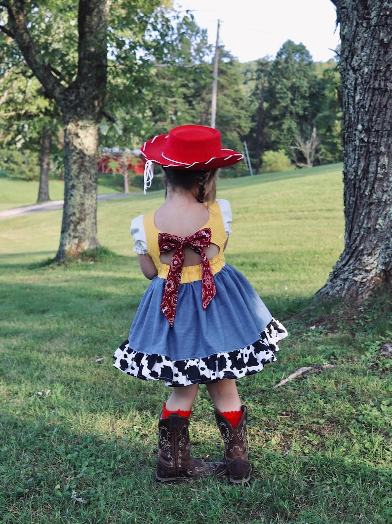 Girls Jessie Costume Jessie Dress Toy Story Dress Cow Girl - Etsy