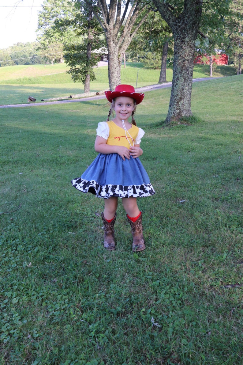 Girls Jessie Costume Jessie Dress Toy Story Dress Cow Girl - Etsy