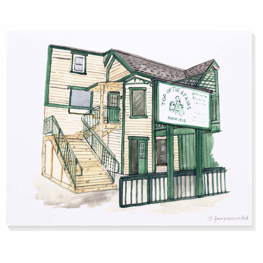 Top of the Stairs (near Virginia Tech – Blacksburg, VA) Hand-painted ...