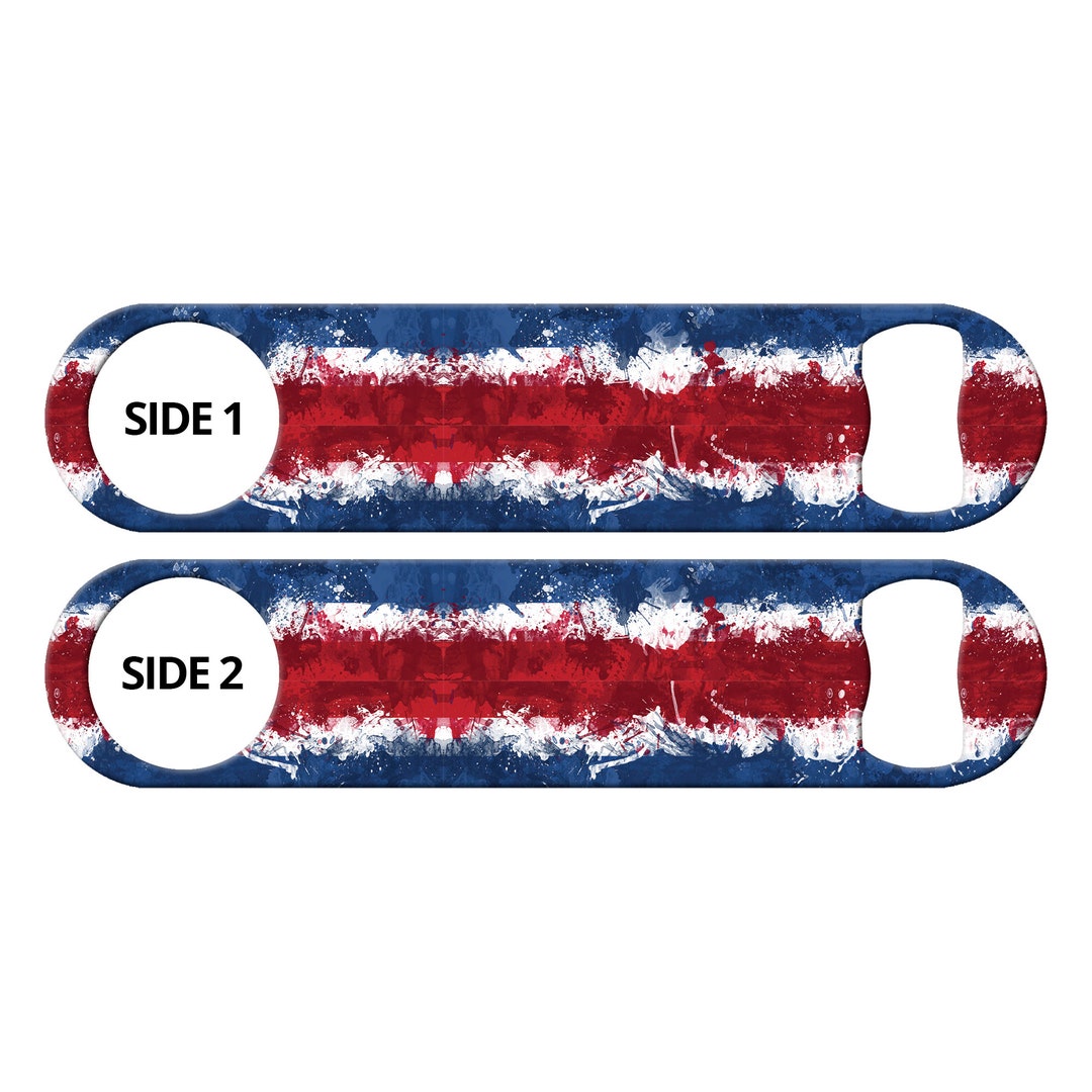 Costa Rica Painted Flag Bottle Openers Bartender Costa Rican Flag ...