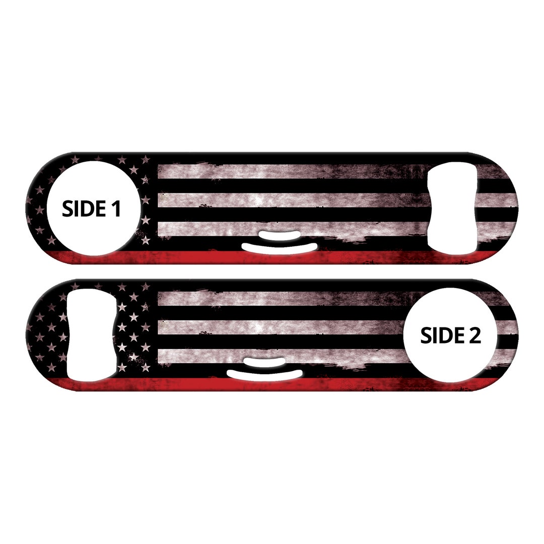 Firefighter Flag Bottle Opener Gift for Firefighter Bartender Beer ...