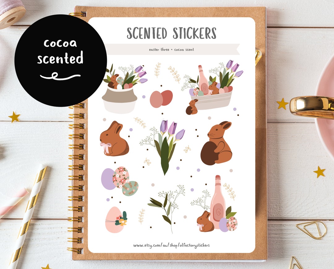 Easter Stickers, Cocoa Scented Stickers, Scratch N Sniff Stickers ...