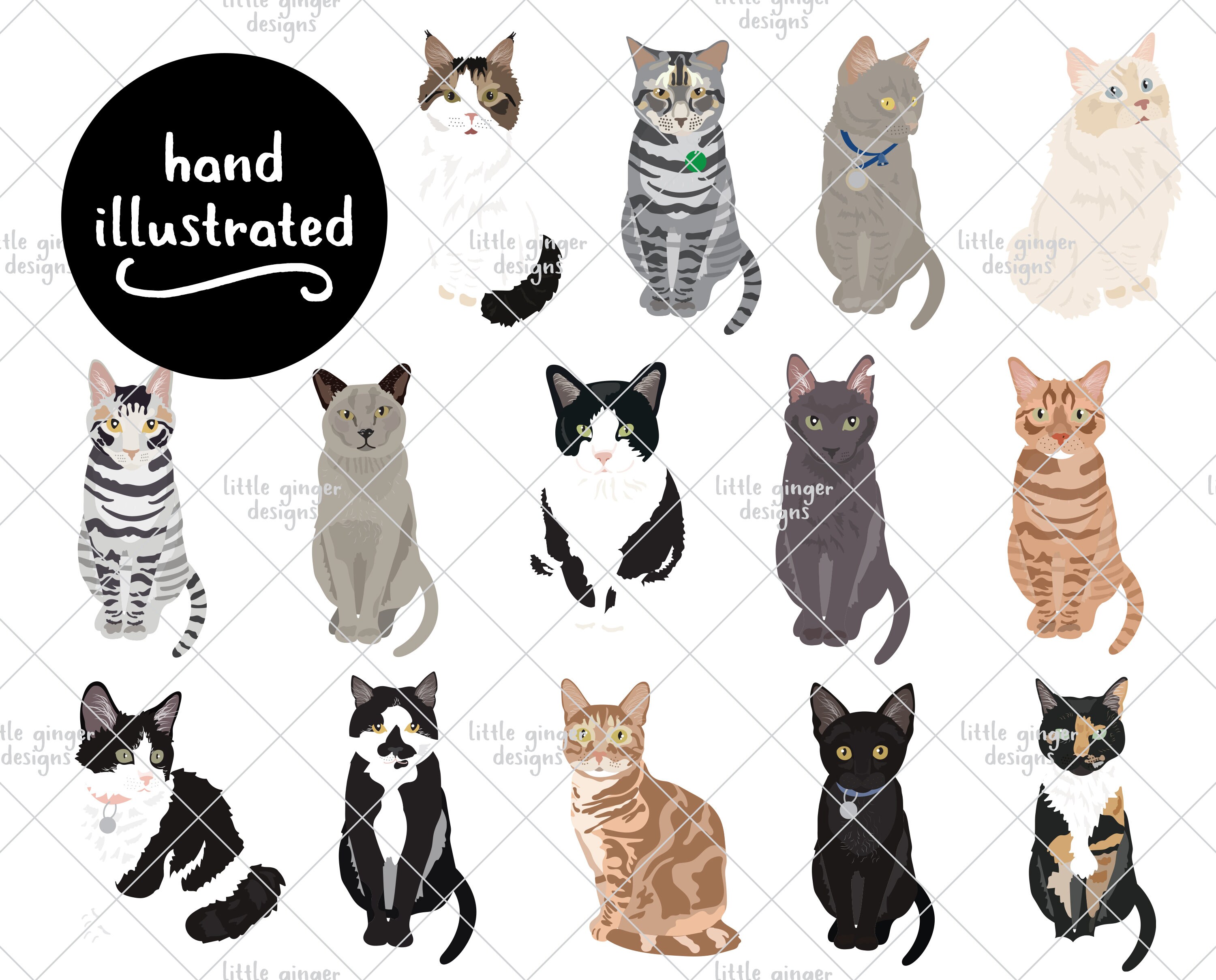 Cats PNG Clipart Cat Clipart Animal Clipart Pets Clipart | Etsy