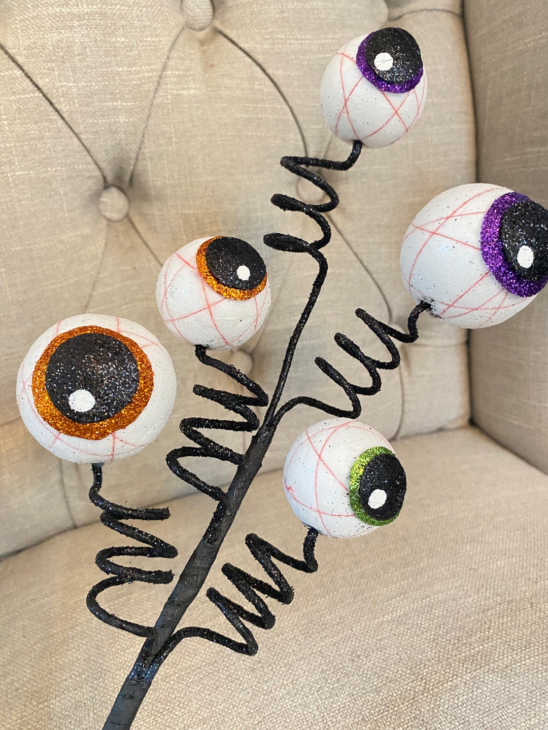 Halloween Wired Eyeball Pick Hallowen Spary Glittering - Etsy UK