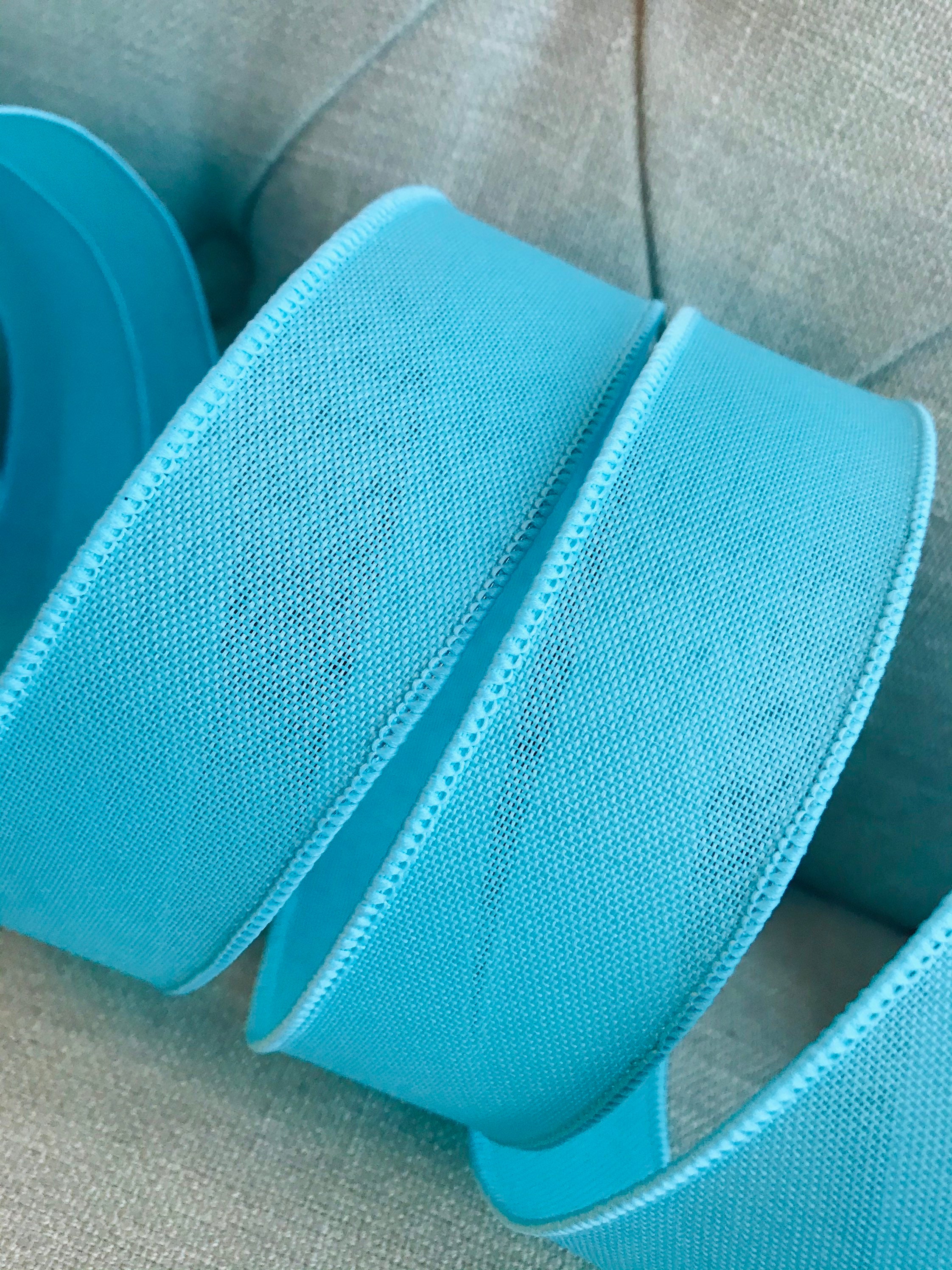 9 Meter Wire Edged Ribbon Aqua Turquoise Ice Blue 1.5 Wide | Etsy