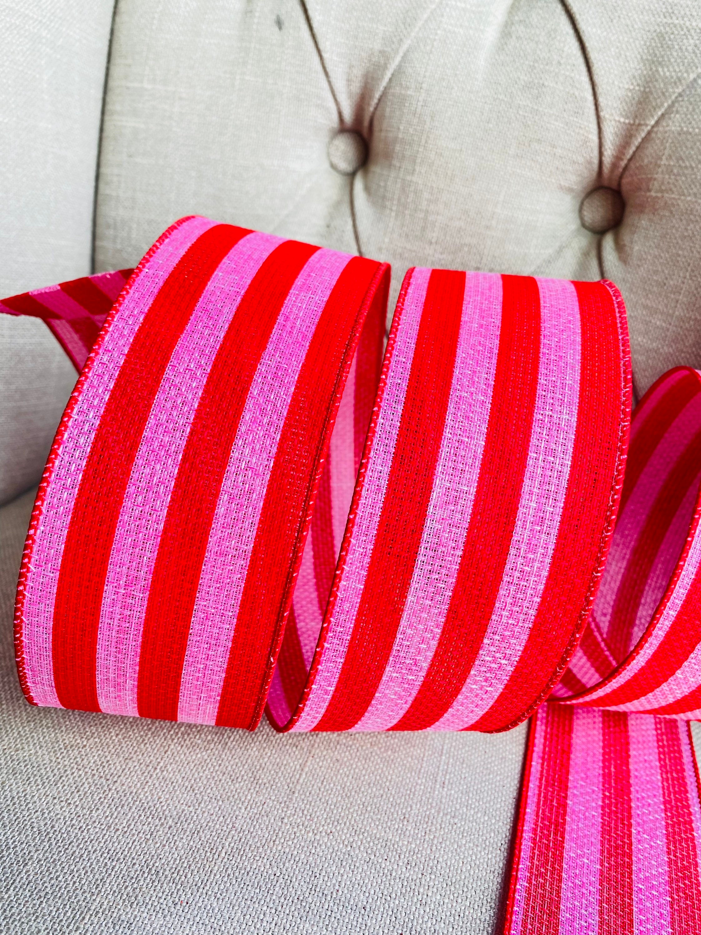 Cinta con bordes de alambre de 9 metros franja roja rosa de - Etsy México