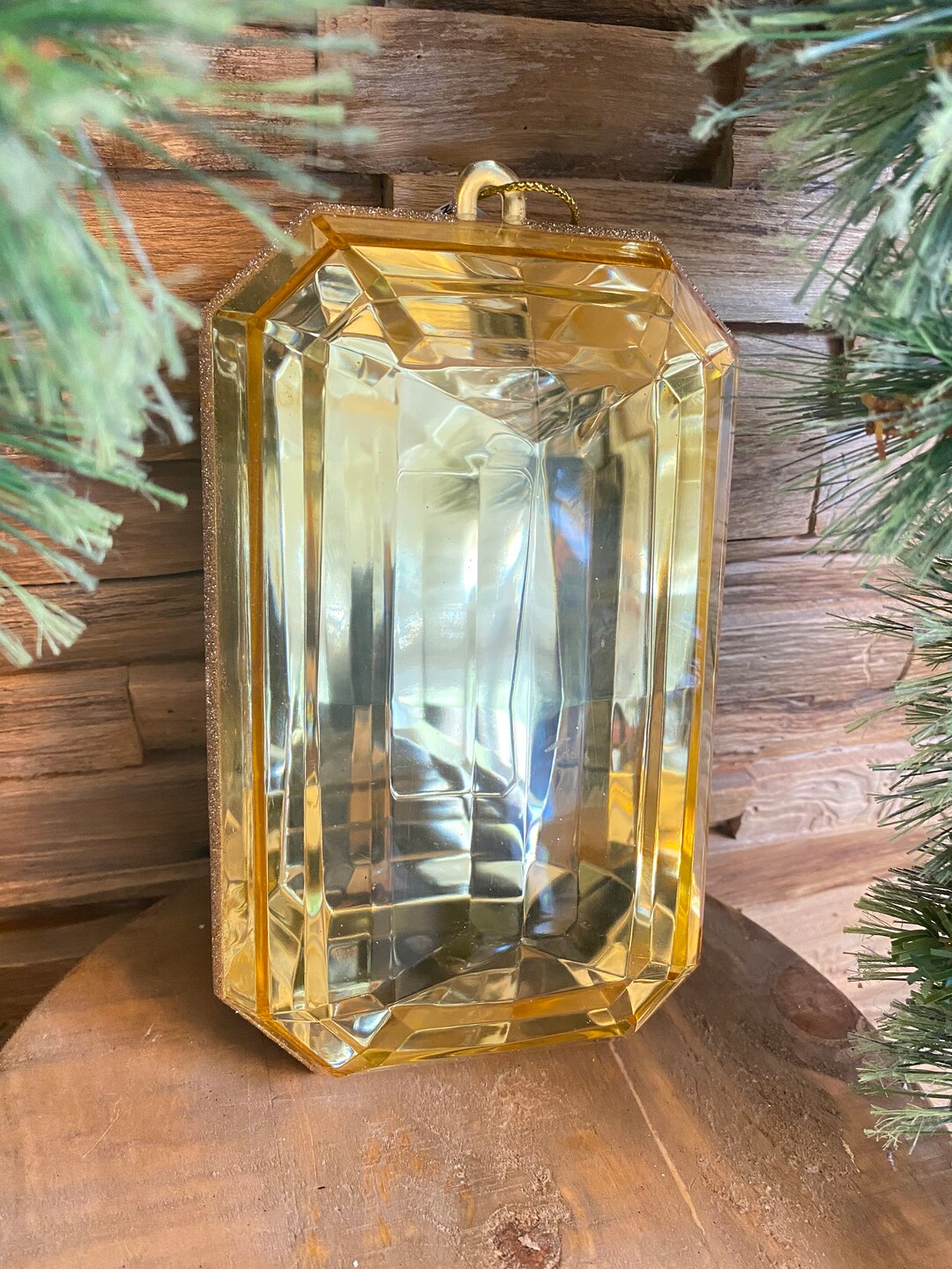 Champagne Gold Acrylic Jewel Christmas Ornament - 9 Inch - Etsy