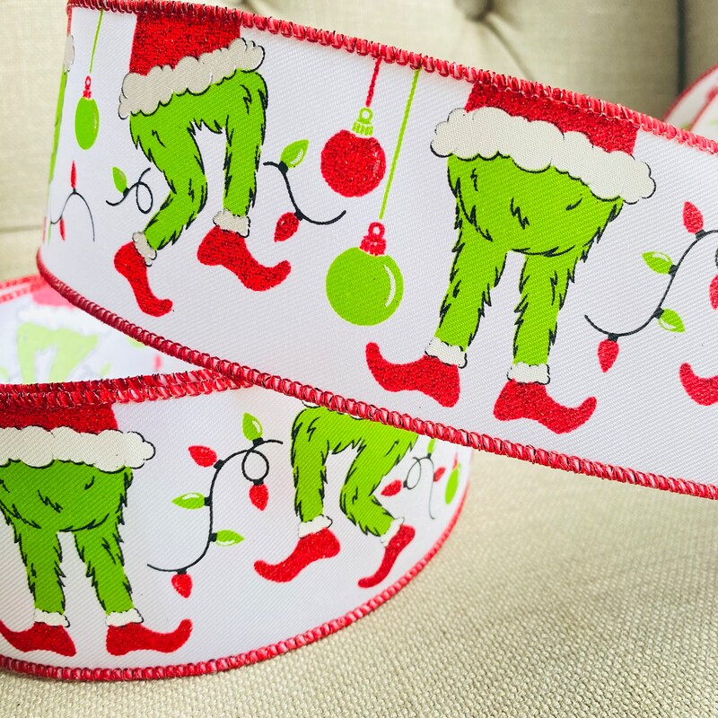 Grinch Ribbon - Etsy UK