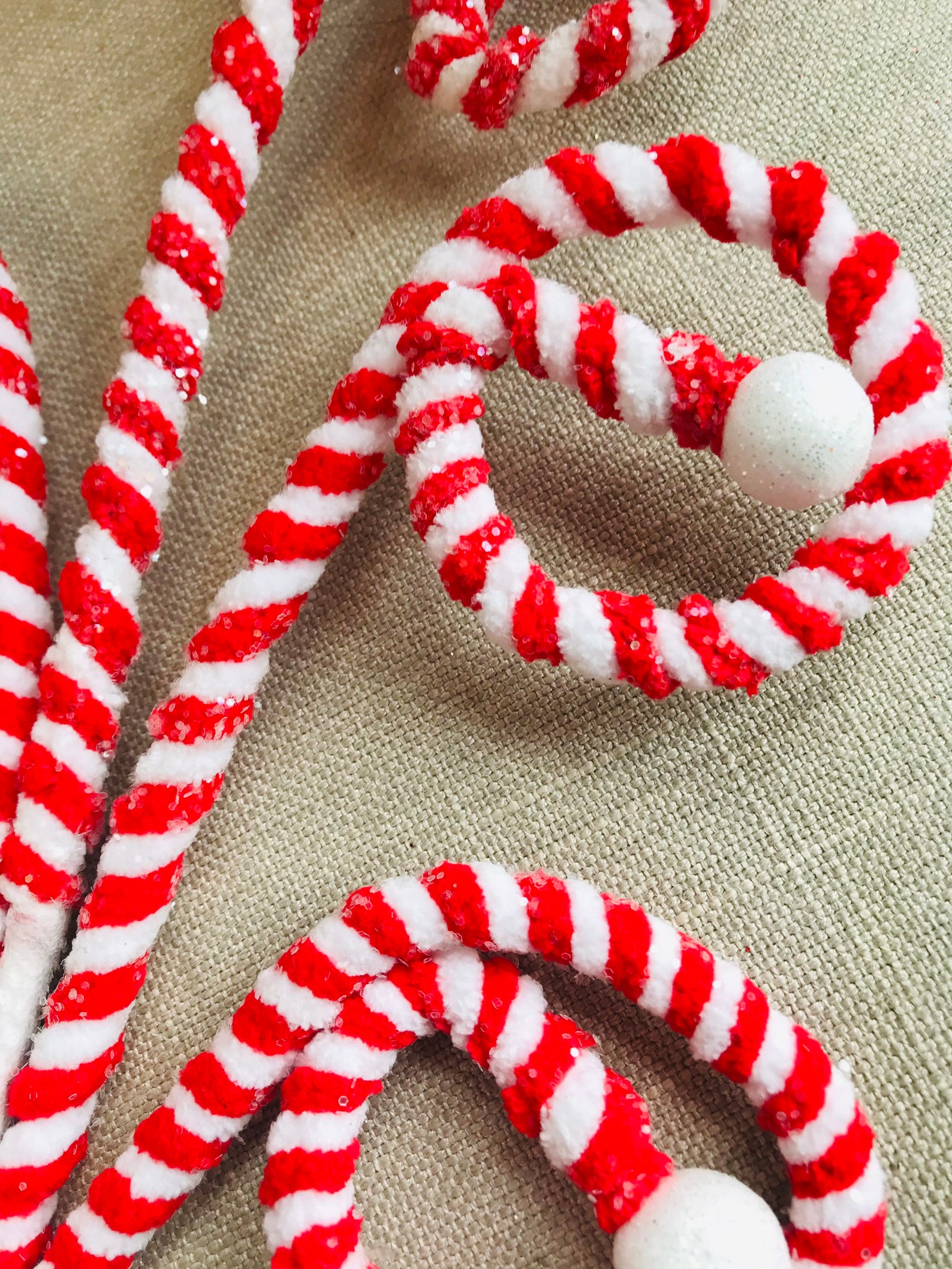 Candy Cane Wired Curly Picks Sprays Christmas Decoration 71cm - Etsy
