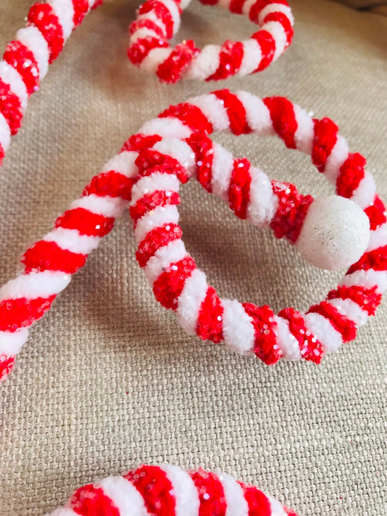 Candy Cane Wired Curly Picks Sprays Christmas Decoration 71cm - Etsy