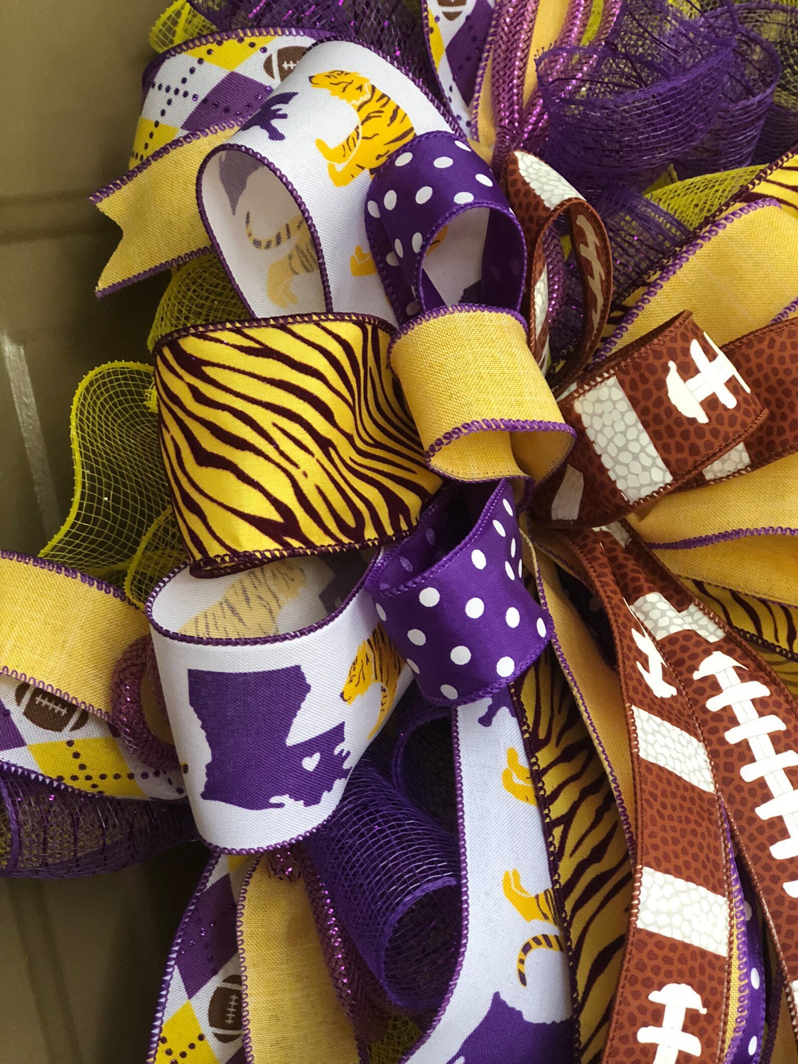 Saints Lsu Football Door Wreath House Divided Wreath | Etsy